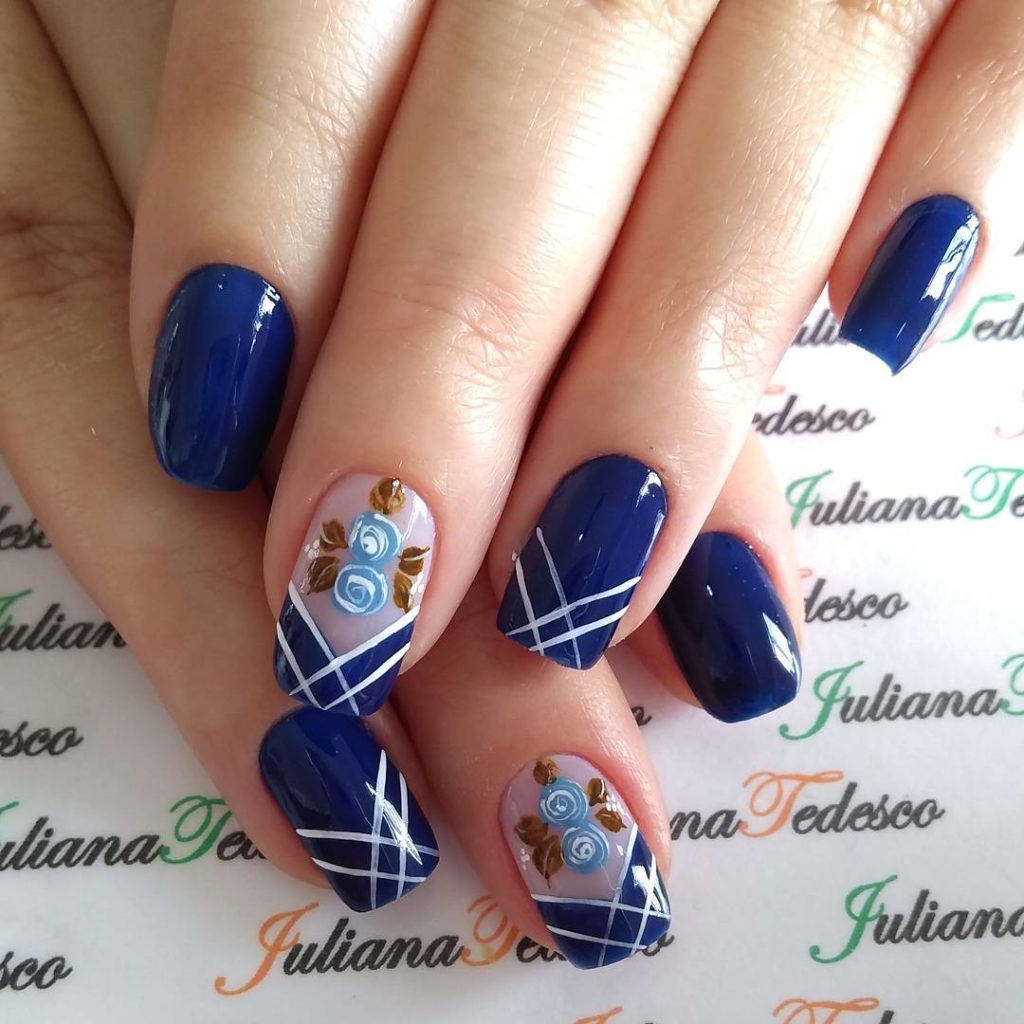 UNHAS DECORADAS AZUL 2021 → Ideias, Fotos e Passo a Passo