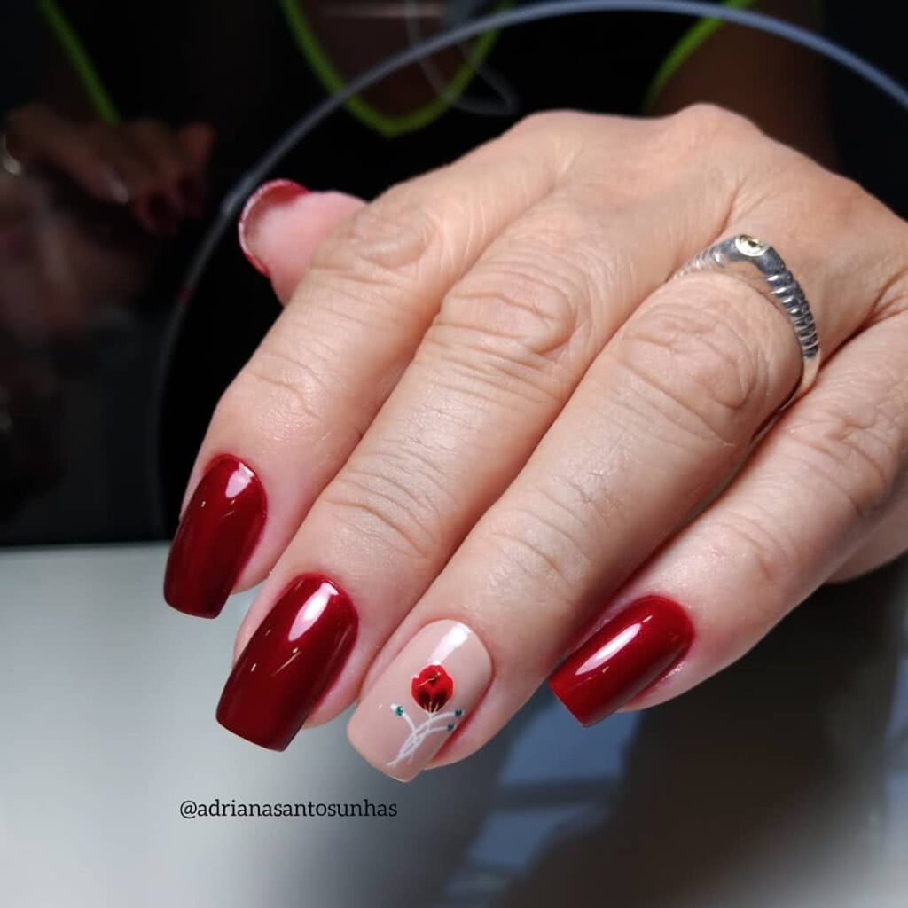 Unhas decoradas com esmalte Vermelho: Dicas e Tendências - UNHAS DECORADAS