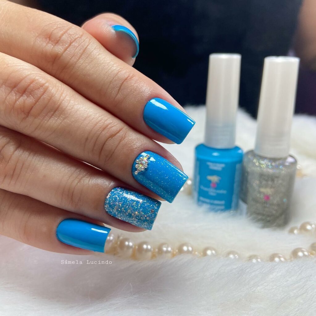 +35 ideias de Unhas Azuis - Opções lindas e inspiradoras - UNHAS DECORADAS