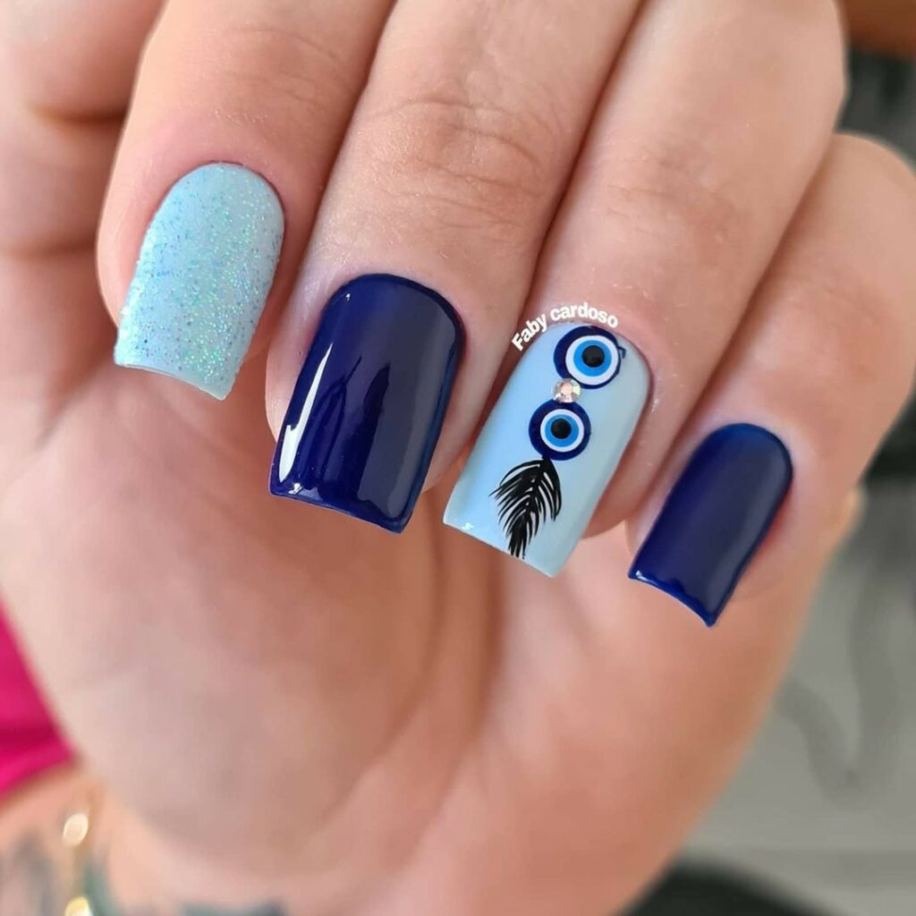 +35 ideias de Unhas Azuis - Opções lindas e inspiradoras - UNHAS DECORADAS