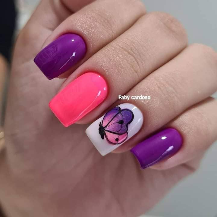 Unhas Decoradas Simples - idéias delicadas para você fazer sozinha ...