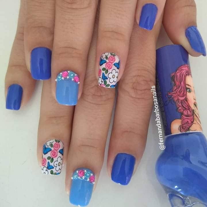 Unhas Decoradas Simples - idéias delicadas para você fazer sozinha ...