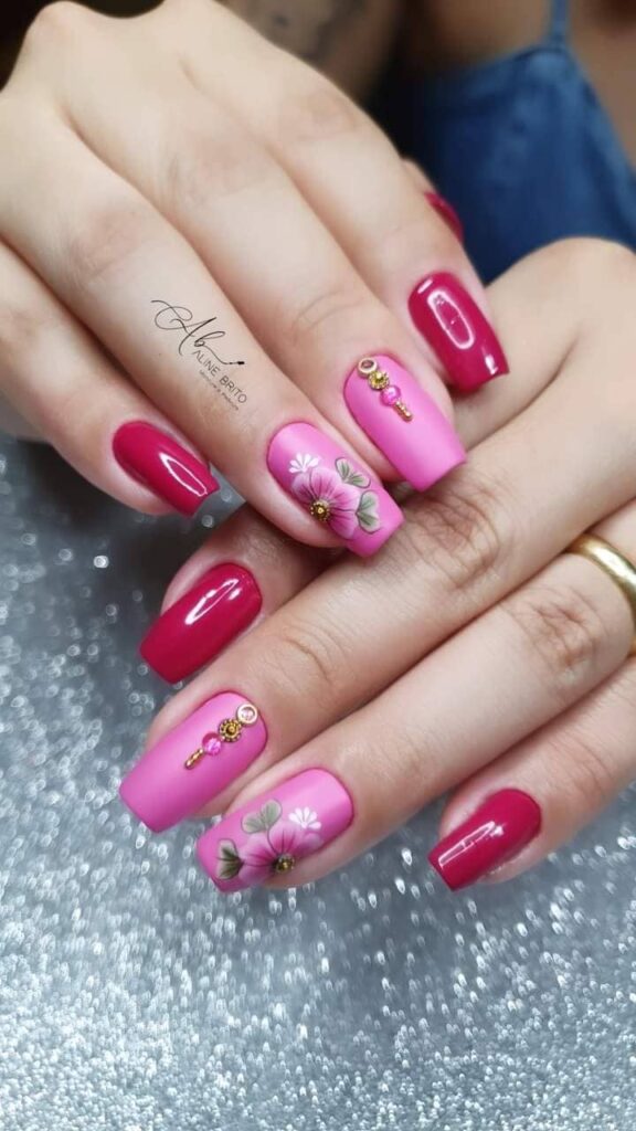Explorando a Elegância: 15 Unhas Decoradas com Esmalte Rosa - UNHAS ...