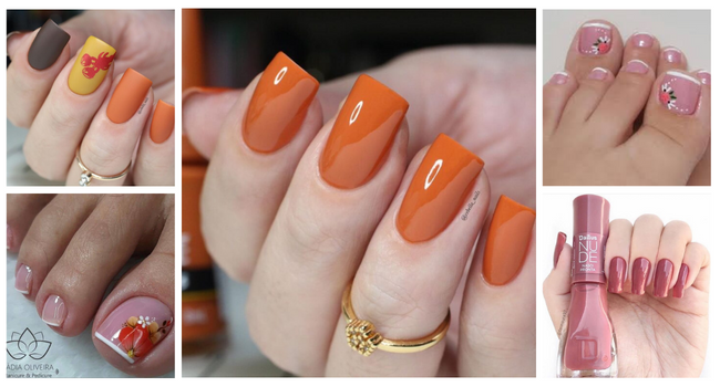 Unhas Decoradas Com Esmaltes Em Tons Terrosos Vem Ver As Dicas E Fotos