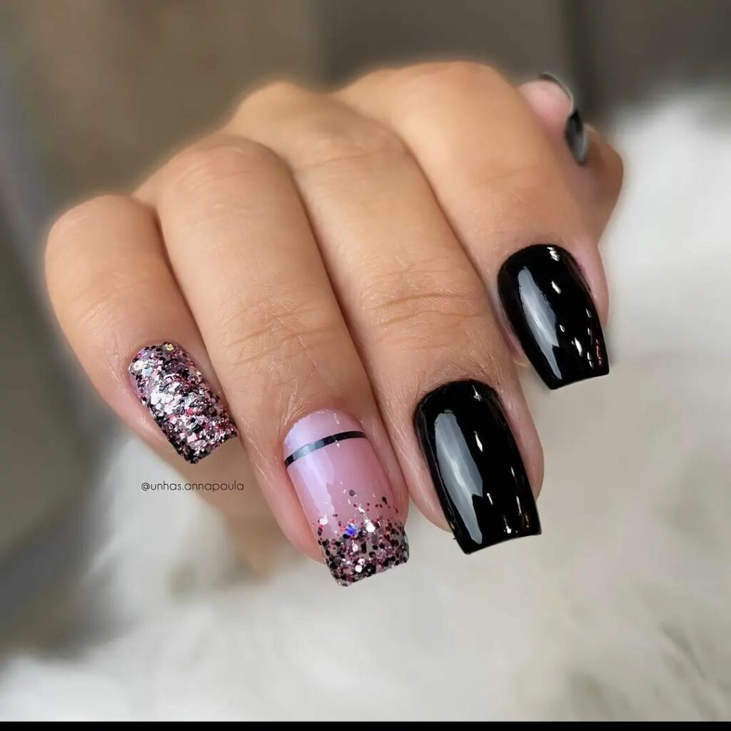 30 Unhas Decoradas com esmalte preto. Dicas e Galeria e fotos - UNHAS ...