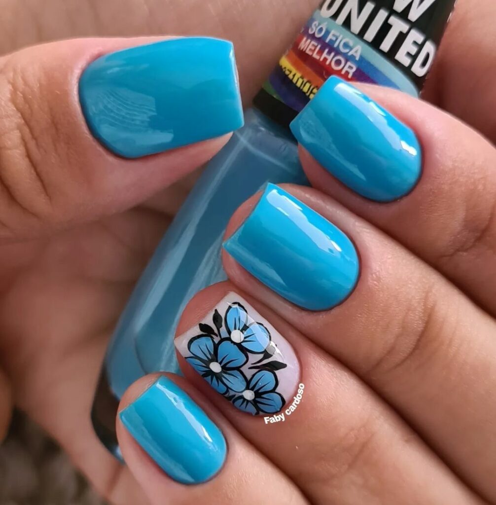 45 ideias de unhas azuis para você arrasar nesse fim de semana - UNHAS ...