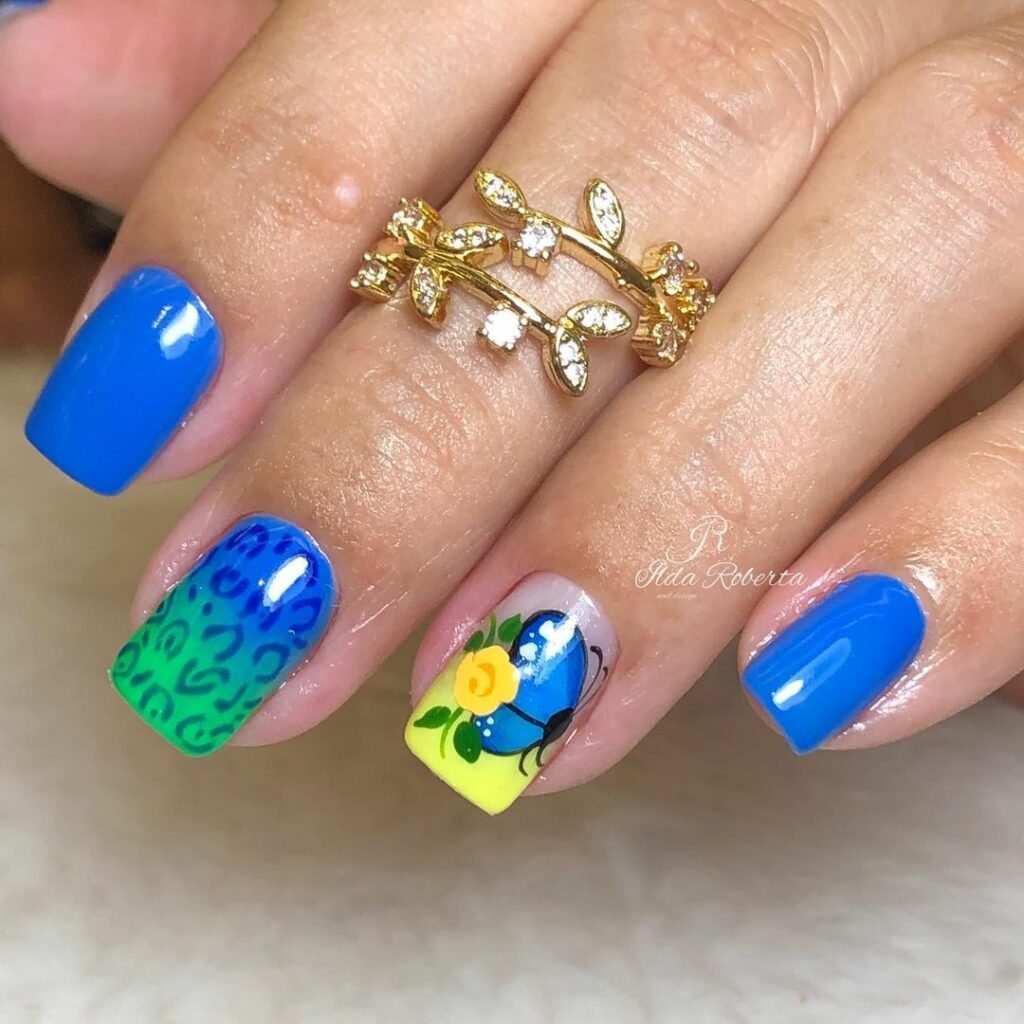 45 ideias de unhas azuis para você arrasar nesse fim de semana - UNHAS ...