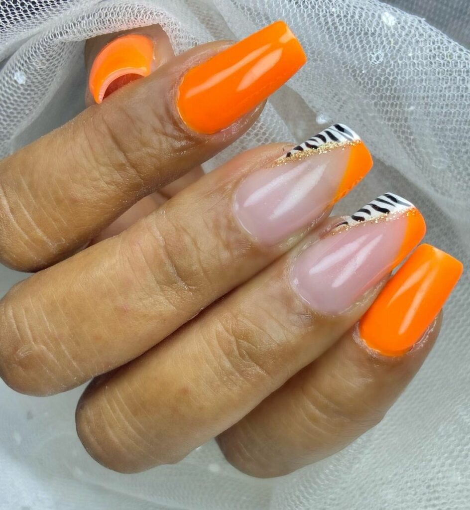 Unhas elegantes com esmalte Laranja - Sugestões e galeria de fotos ...